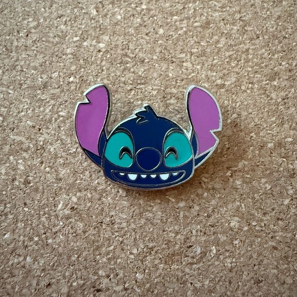 Disney | Accessories | Disney Stitch Emoji Laughing Pin | Poshmark